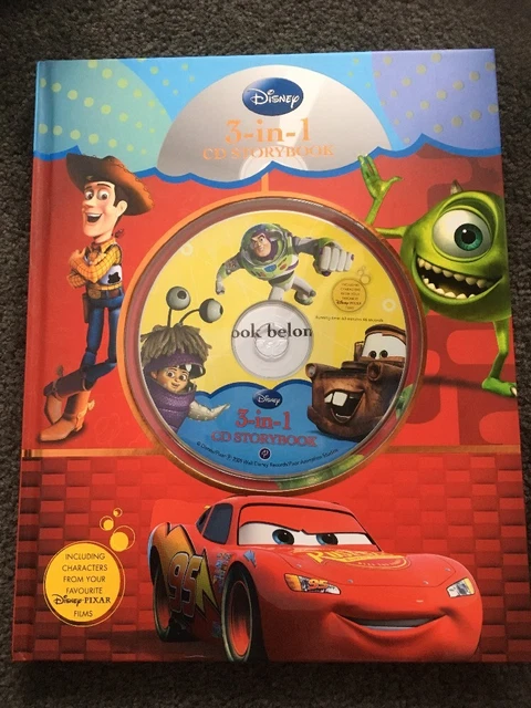DISNEY 3 IN 1 Cd Read Along Book Toy Story, Monsters Inc & Cars $28.50 ...