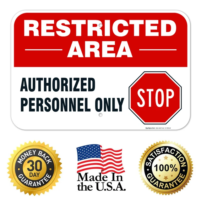 AUTHORIZED PERSONNEL ONLY Sign, Restricted Area Sign, Do Not Enter Sign ...