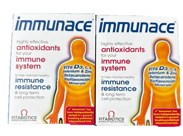 2 X VITABIOTICS Immunace Original Immune System Tablets 30 X 2=60 BB:08 ...