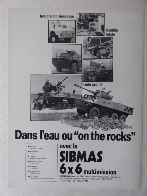 9/1982 PUB SIBMAS Bn Levels Blind Amphibious 6X6 Amphibious Original ...
