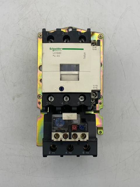 SCHNEIDER ELECTRIC LC1D40 Contactor w/ LRD3355 Thermal Overload Relay ...