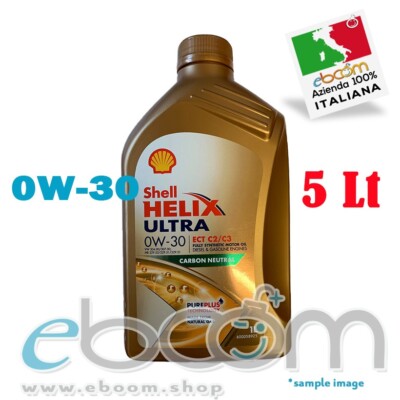 SHELL 0W30 CAR engine oil Helix Ultra ECT diesel and petrol c2/c3 5 ...