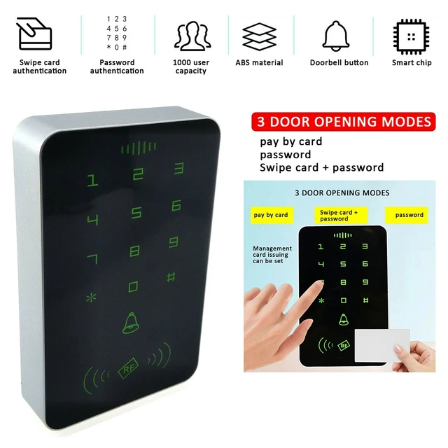 SMART DOOR LOCK Access RFID Card Reader Security Password Keypad Entry ...