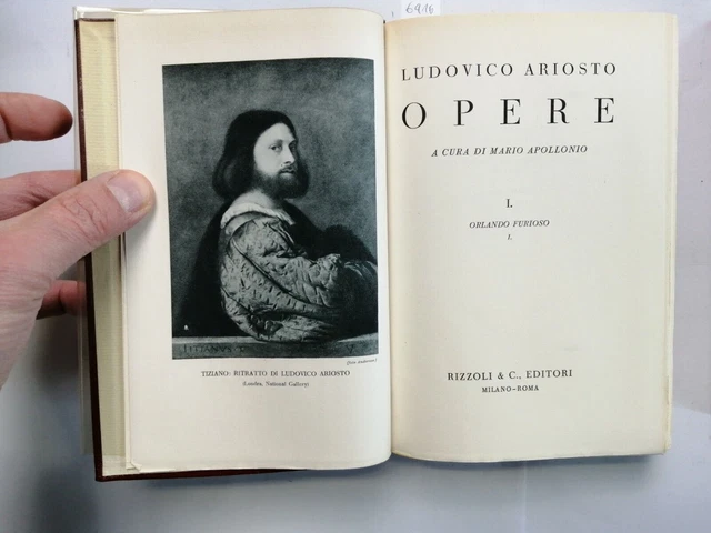 LUDOVICO ARIOSTO OPERE 1944 - 1ed. I Classici Rizzoli 2 volumi ...