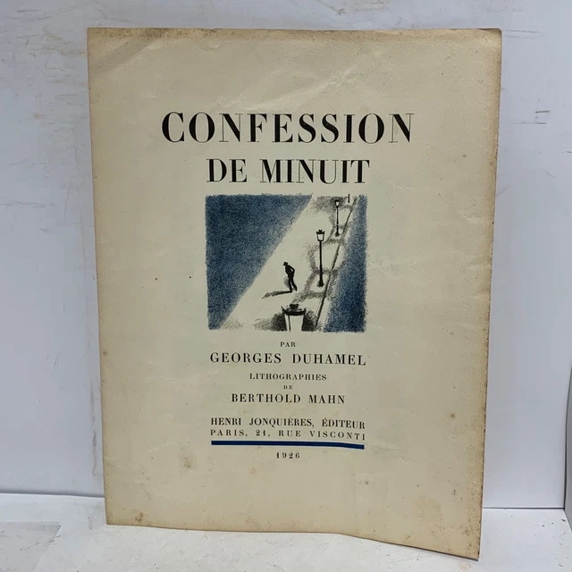 RARE BROCHURE AVEC une LITHOGRAPHIE de Berthold MAHN CONFESSION de ...
