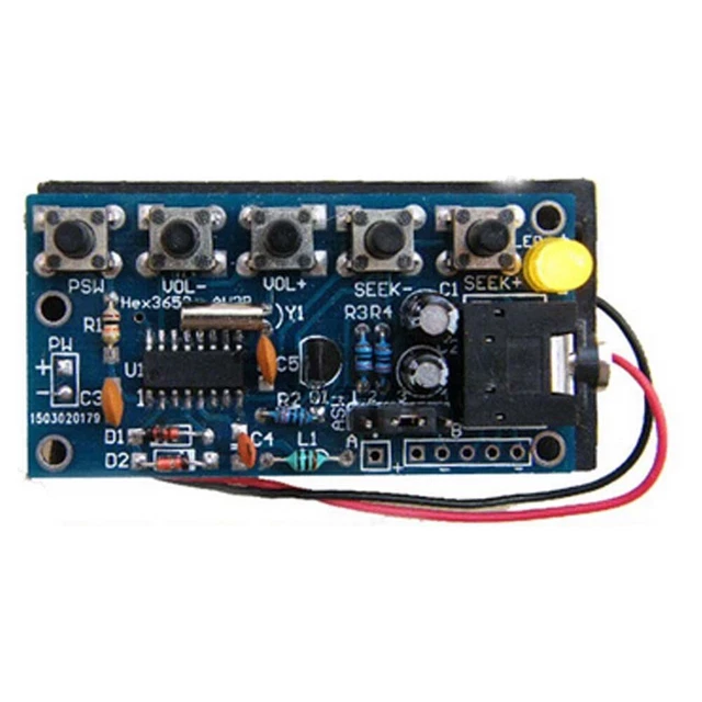 DIY ELECTRONIC KITS Wireless Stereo FM Radio Receiver Module PCB 76MHz ...