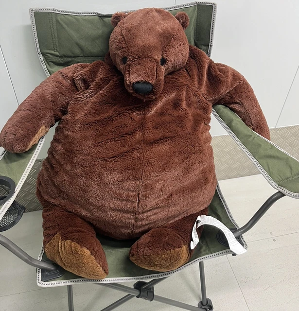 IKEA DJUNGELSKOG LARGE Brown Bear Soft toy - 100cm Stuffed Teddy ...