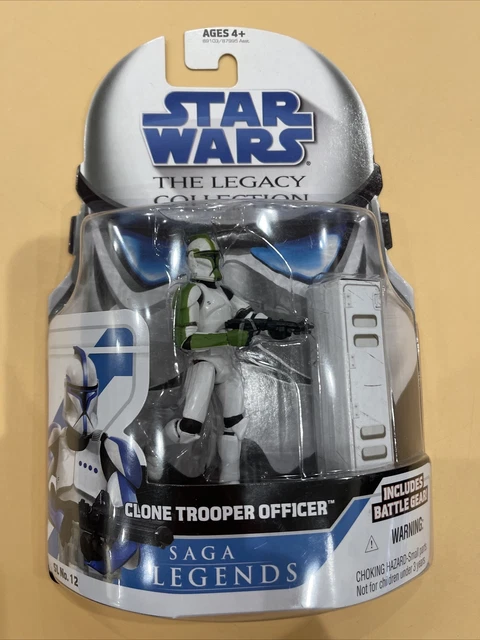 FIGURINE VERTE STAR Wars Legacy Collection Clone Trooper Officer SL12 ...