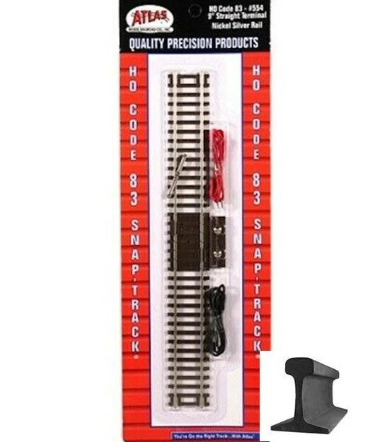 ATLAS HO SCALE ~ New 2025 ~ Code 83 ~ Terminal Track with Wire ~ 1 ...