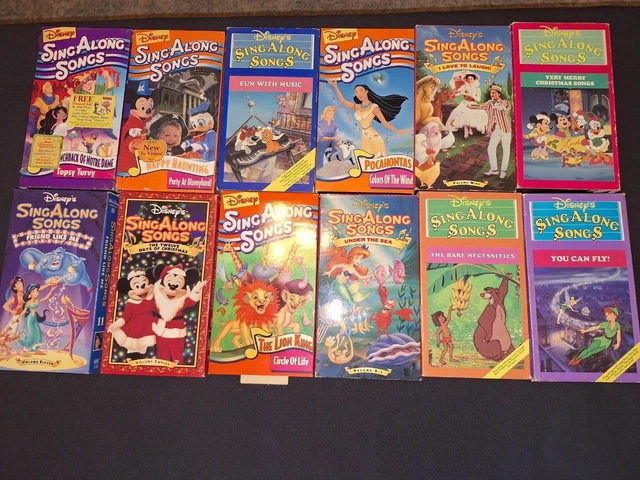 Disney Sing Along Songs Vhs Lot 12 Vhs Tapes 1 New 57 16