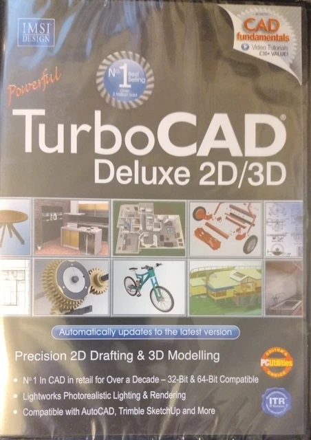 AVANQUEST TURBO CAD Deluxe 2D/3D DVD (Windows PC) 2D Drafting, 3D ...