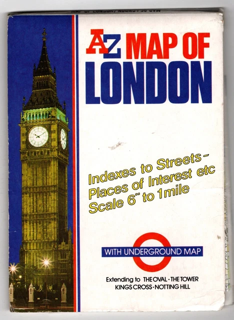 VINTAGE - LONDON - Az Map Of London – 1990 £4.50 - PicClick UK