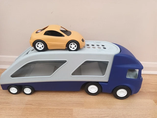 LITTLE TIKES LARGE Car Carrier Transporter Low Loader sit on & one ...