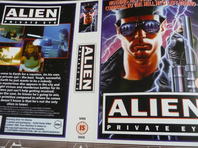 REPRODUCTION VHS SLEEVE cover video alien private eye 1990 guild £16.32 ...