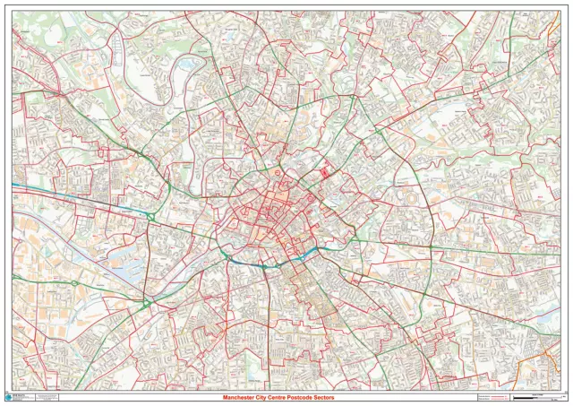 MANCHESTER CITY CENTRE Postcode Sectors, City of Manchester Sector ...