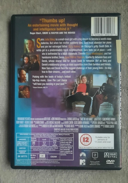 Paramount Save The Last Dance Dvd 2001 Julia Stiles Cert 12 4329