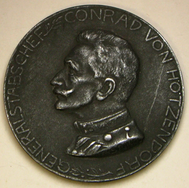 AUSTRIA CONRAD VON Hoetzendorf / Motor Mortar / Motormörser 1915 Medal ...