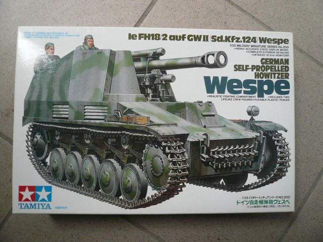 WASP SDKFZ.124, GERMAN Self-Propelled Howitzer, Tamiya 35200, 1:35 ...