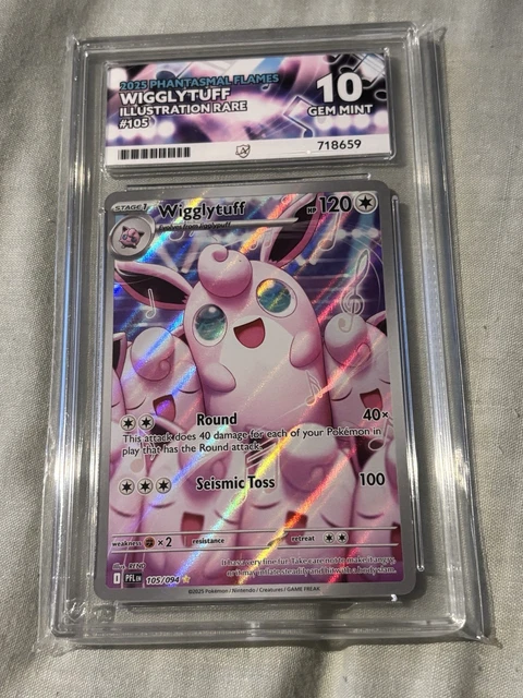 POKÉMON TCG - Phantasmal Flames - Wigglytuff IR -105/094- ACE 10Pokémon ...