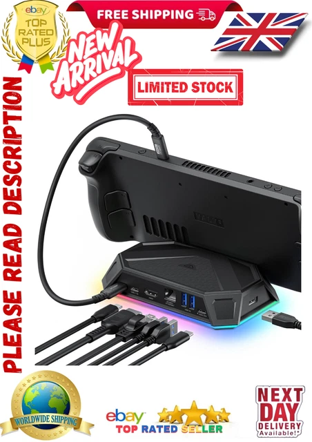 JSAUX RGB DOCKING Station per Steam Deck (OLED)/ROG Ally/Legion Go, 8 in 1... EUR 38,91 ...