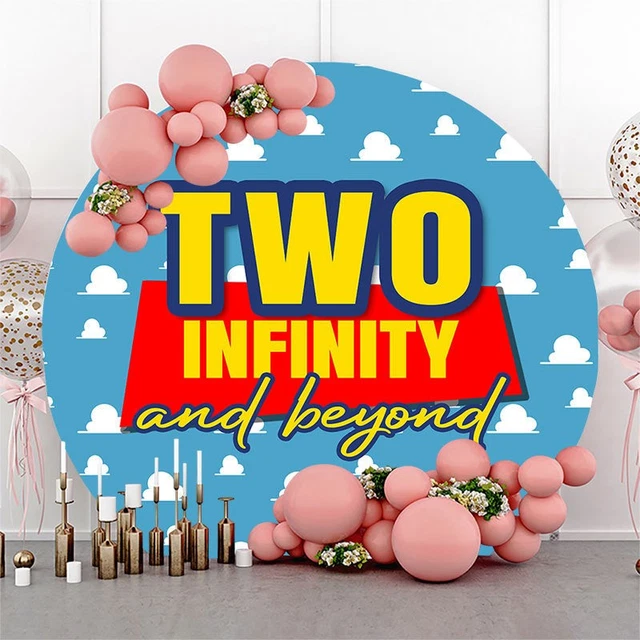 BLUE TWO INFINITY And Beyond Round Birthday Backdrop $37.94 - PicClick AU