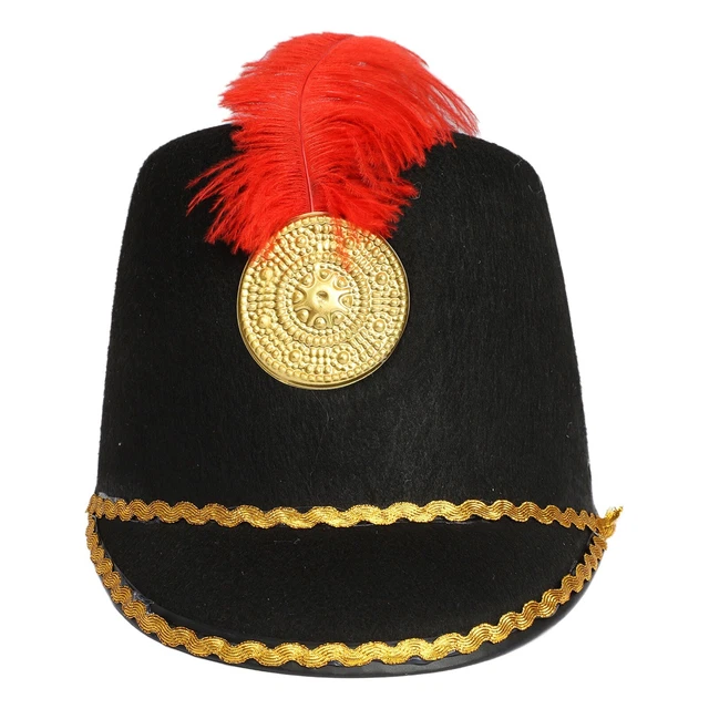 UNISEX ADULT KIDS Knight Cap With Feather Drummer Headwear Carnival ...