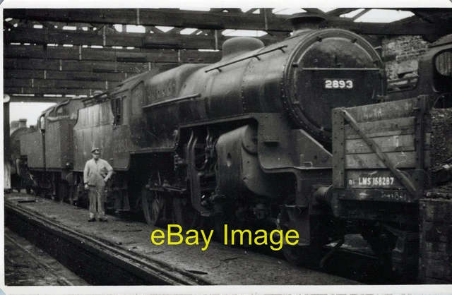 PHOTO 6X4 RAILWAY 2893 LMS Loco inside Tebay Shed c1949 £5.00 - PicClick UK