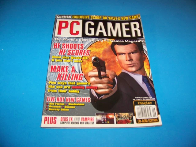 VINTAGE COMPUTER VIDEO Game Magazine 2000 PC Gamer "James Bond 007" £16 ...