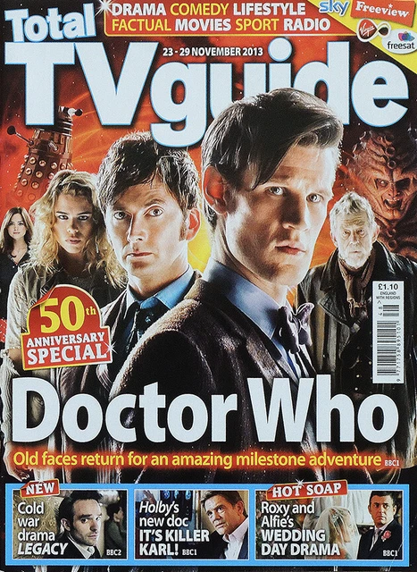 TOTAL TV GUIDE 23 Nov 2013 Doctor Who 50Th Anniversary Tennant Smith ...