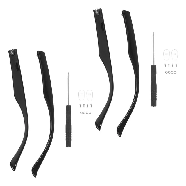 2 PAIRS BLACK Metal Glasses Temple Arms Replacement Legs For Eyewear ...