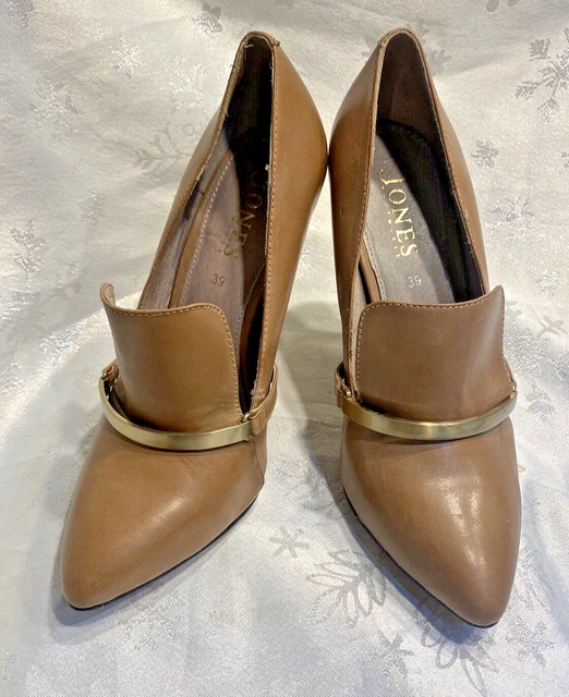LADIES JONES BOOTMAKERS Brown High Stiletto Heel Shoes UK6 EU 39 £16.13 ...