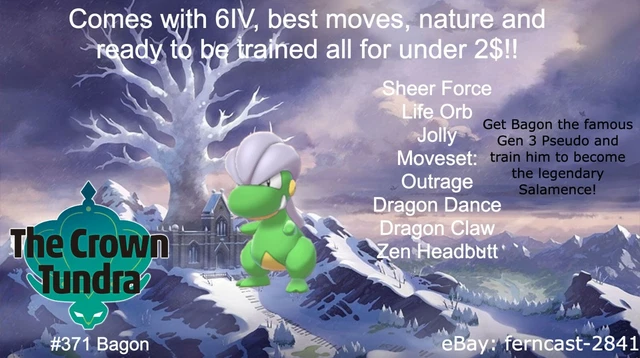 POKÉMON ESPADA Y Escudo Bagón Brillante 6IV Listo para la Batalla Entrega Rápida EUR 1,69 ...