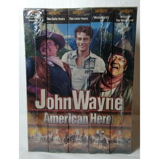 JOHN WAYNE VHS Collector Series 5 "American Hero" - (5) VHS Tapes ...