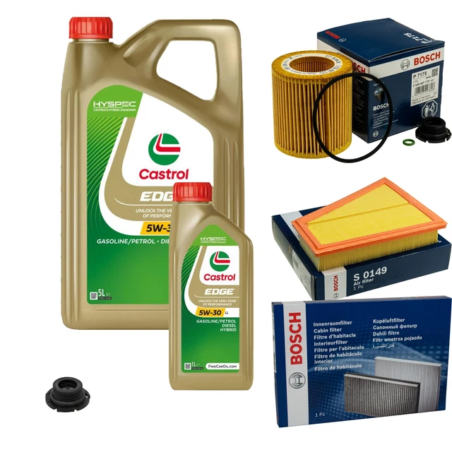 BOSCH INSPECCIÓN SET 6 L Original Castrol EDGE FST 5W-30 LL para BMW Z4 ...