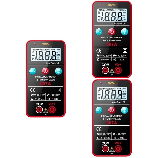 SET DI 3 Abs Multimetro Digitale Volt-Ampere-Test-Metro Diodo EUR 31,12 ...