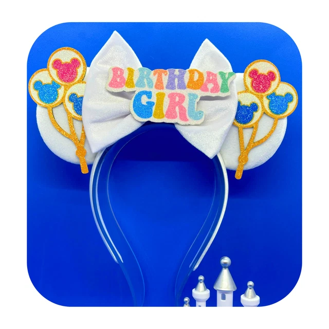 DISNEY INSPIRED BIRTHDAY Girl Balloons Mickey Minnie Mouse Ears Magic ...