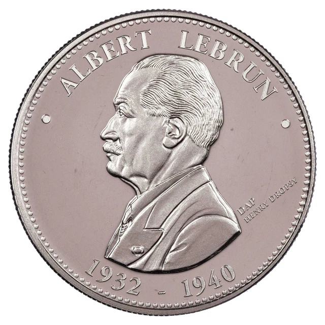 FRANCE MÉDAILLE - Albert Lebrun - Président de la République ...