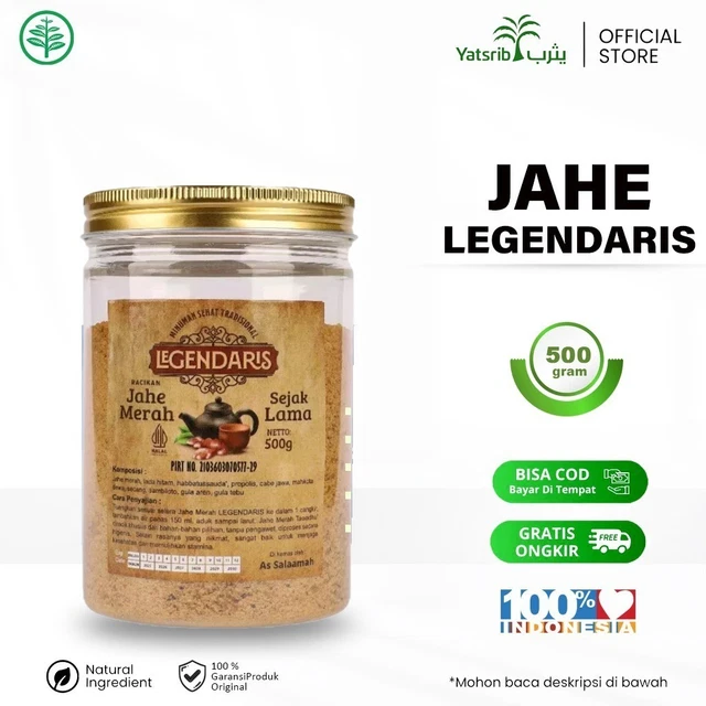 RED GINGER POWDER Drink 500g with Palm Sugar & Black Seed, Natural ...