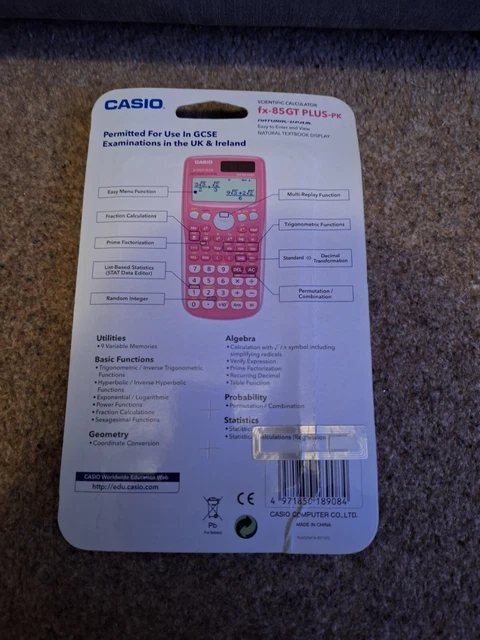 CALCOLATRICE SCIENTIFICA CASIO FX-85GT PLUS rosa nuovissima #2 EUR 45 ...