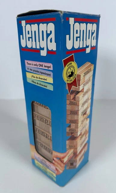 VINTAGE JENGA CLASSIC Wooden Game by MB Games 1996 - (7yrs+) ~ Complete ...