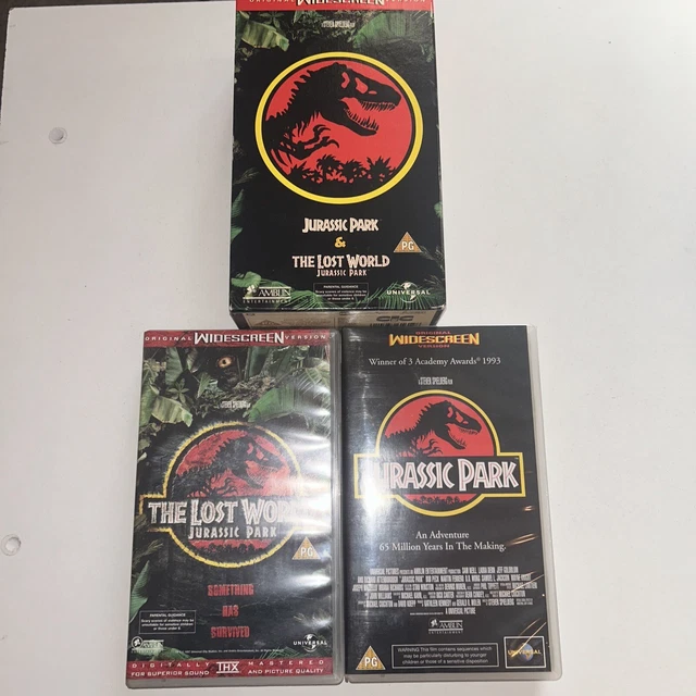 JURASSIC PARK & The Lost World (1998 PG) Box Set VHS Video Tape Widescreen £13.99 - PicClick UK