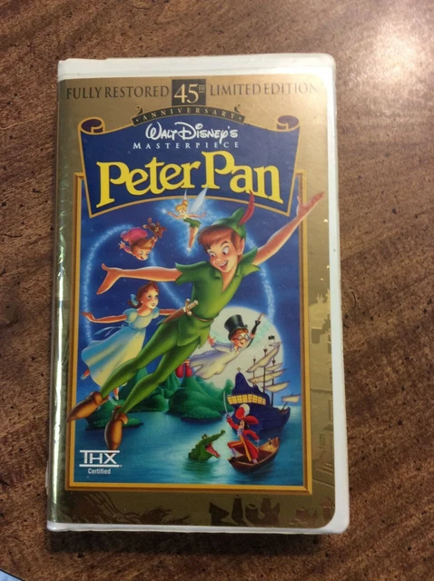 WALT DISNEY'S MASTERPIECE "Peter Pan" VHS #12730 45th Anniversary ...
