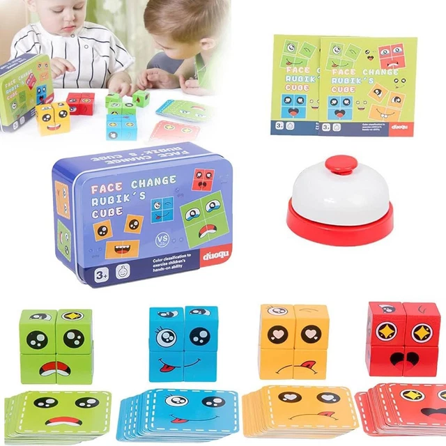 MAGIC FACE CHANGING Cube Game Expression Puzzle Building Block Matching ...