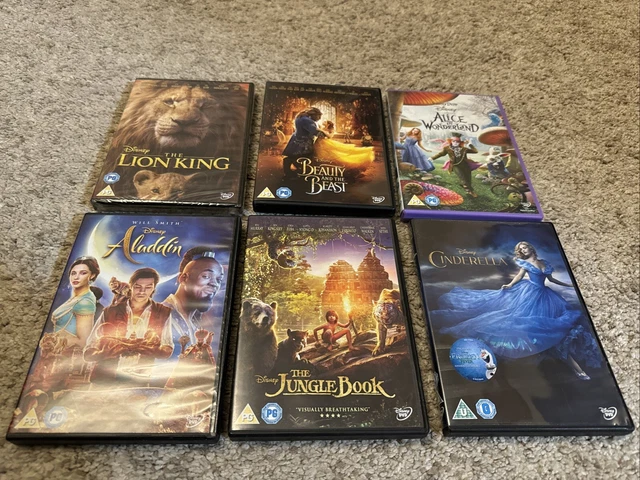 DISNEY LIVE ACTION DVD Bundle X6 Lion King, Aladdin, Cinderella, Beauty ...
