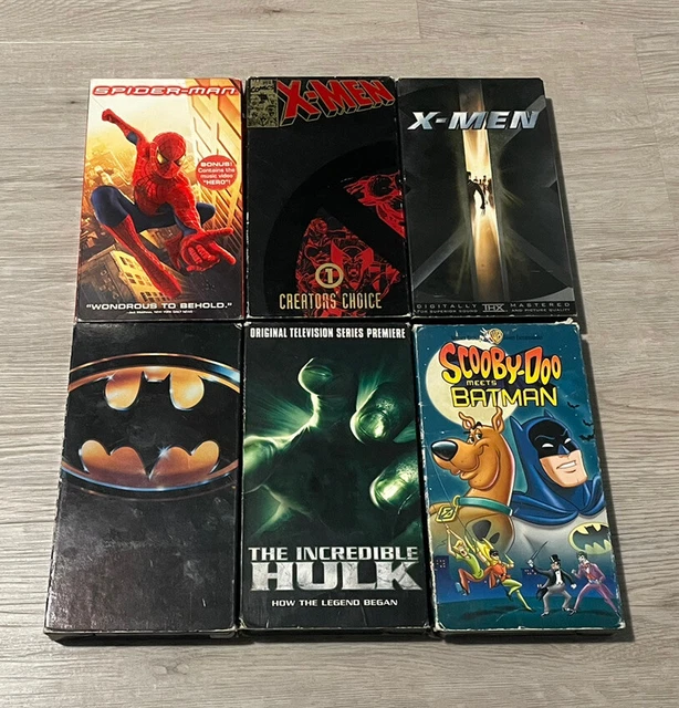 SPIDERMAN BATMAN X-MEN Hulk Scooby-Doo VHS Lot Marvel DC Comics WB ...
