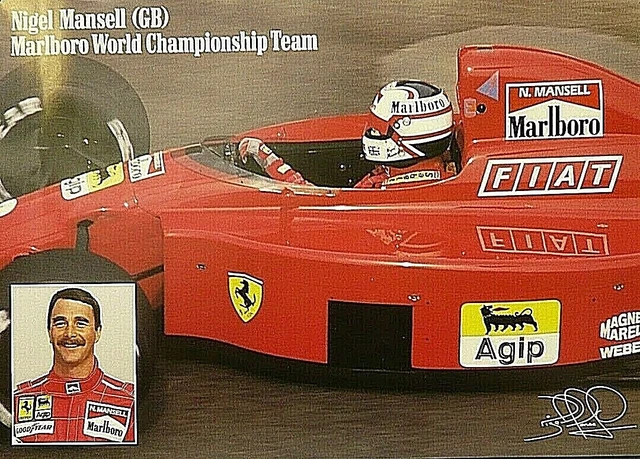 NIGEL MANSELL, POSTER Ferrari Marlboro - 1990 - nuovo EUR 9,80 - PicClick IT