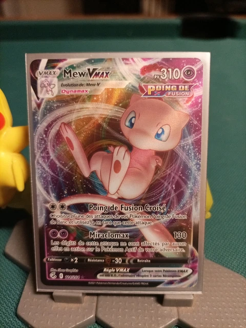 CARTE POKÉMON MEW Vmax Poing de Fusion Full art Rare fr 114/264 neuf EUR 15,00 - PicClick FR