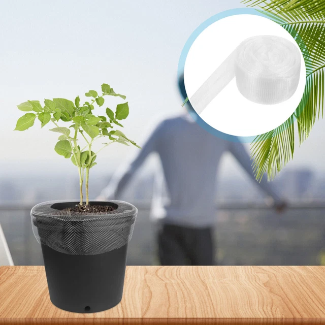 FLOWER POT PROTECTION Net Plastic Elastic Planter Nets Flowerpot Cover ...
