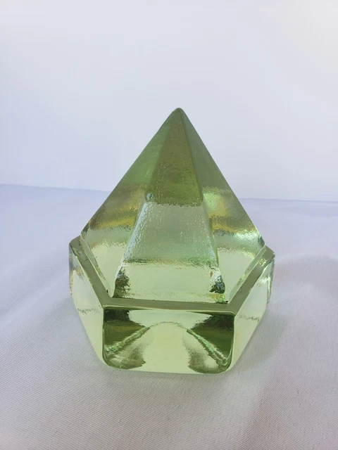 LARGE LIGHT GREEN Ship Deck Glass Prism Pyramid Nautical Maritime 4.5 ...
