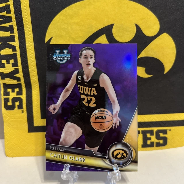 CHÈVRE CAITLIN CLARK 2024 Bowman U #34 violet réf SN 039/399 IOWA ...